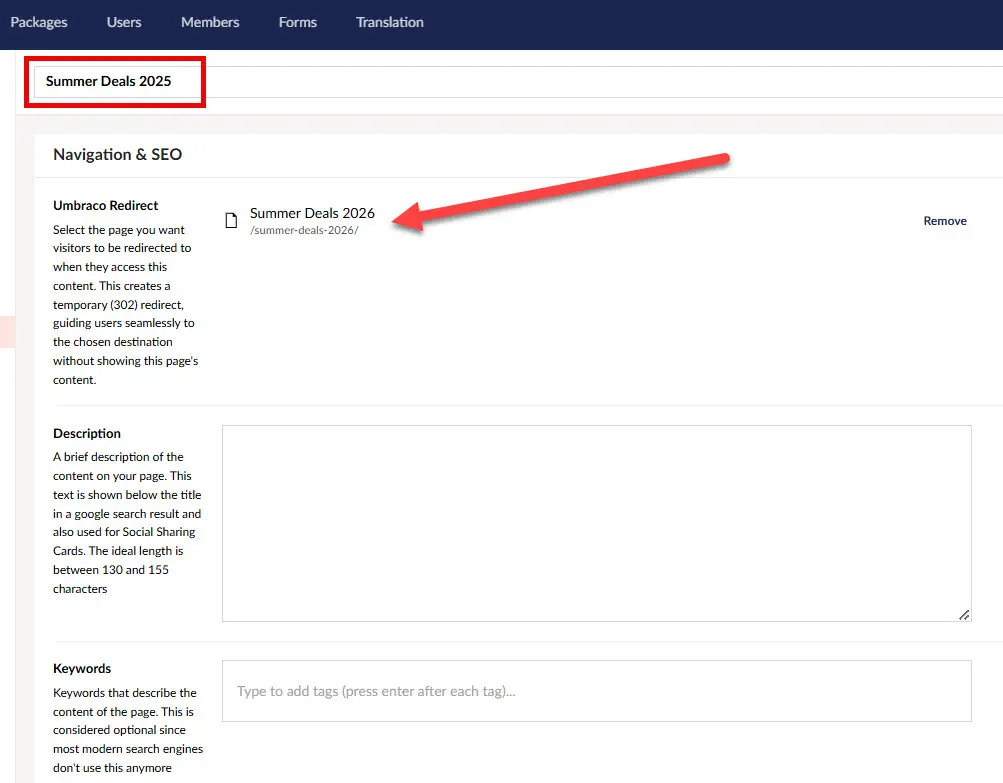 302 Redirect in Umbraco with umbracoRedirect Routing... | UmbraCare